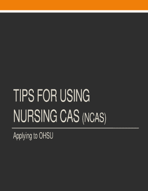 Fillable Online NURSING CAS (NCAS) Fax Email Print - pdfFiller