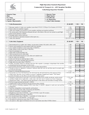 Fillable Online Cabin Ramp Inspection Checklist Fax Email Print - pdfFiller