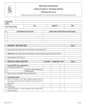 Fillable Online ETOPS Approval Process Form Fax Email Print - pdfFiller