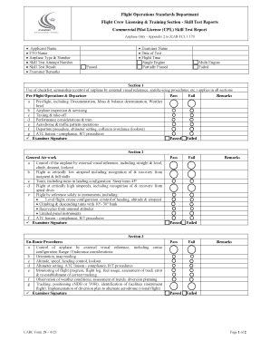 Fillable Online Airplane Only Appendix 2 to JCARFCL 1 Fax Email Print ...