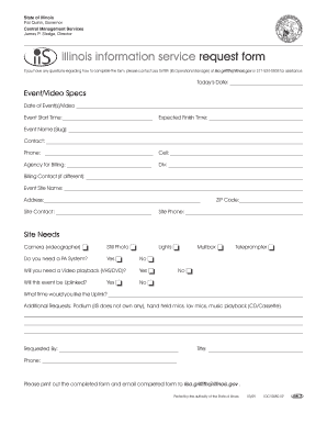 Fillable Online illinois Illinois information service request form Fax ...