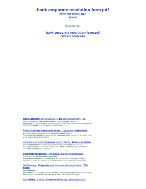 Fillable Online Bank corporate resolution form - Bing - PDFsDirNNcom ...