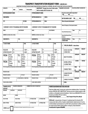 Fillable Online cdedu Transportation Intake Form English Fax Email ...