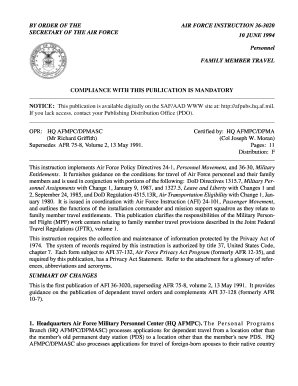 Fillable Online AIR FORCE INSTRUCTION 36-3020 Fax Email Print - pdfFiller