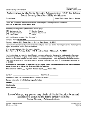Fillable Online Form Approved Social Security Administration ...