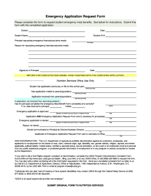 Fillable Online Emergency Application Request Form - fullertonsdorg Fax ...