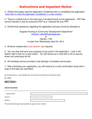 Fillable Online APPLICATION for 2015 Emergency Solutions Grant ESG Fax ...