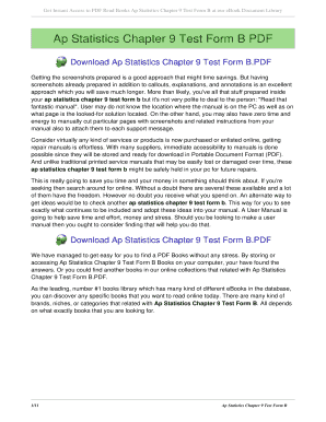 Fillable Online ho-re Ap Statistics Chapter 9 Test Form B - ho-renet ...