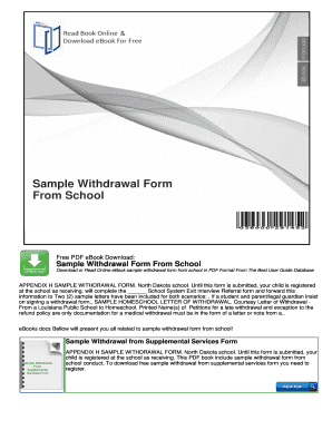 Fillable Online Sample Withdrawal Form From School - Fax Email Print ...