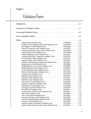 Fillable Online Chapter 3 Validation Forms - surveyvinuedu Fax Email ...