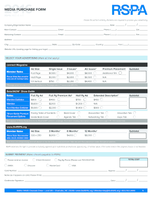 Fillable Online Media kit - RSPA Fax Email Print - pdfFiller