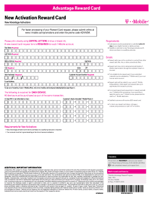 Fillable Online New Activation Reward Card Fax Email Print - pdfFiller