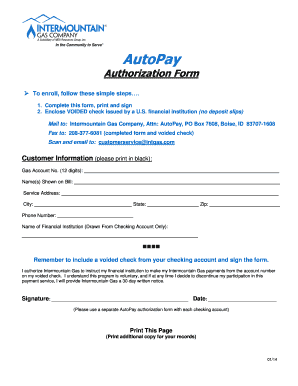 Fillable Online Three Simple Steps - Intermountain Gas Home Fax Email ...