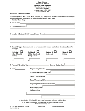 Fillable Online State of Maine Department of Labor Bureau of Labor Fax ...
