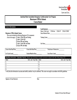 Fillable Online wakeahec Heartsaver CPR in Schools Fax Email Print ...