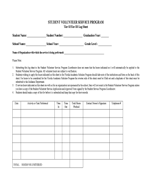 Fillable Online coralspringscharter STUDENT VOLUNTEER SERVICE PROGRAM ...