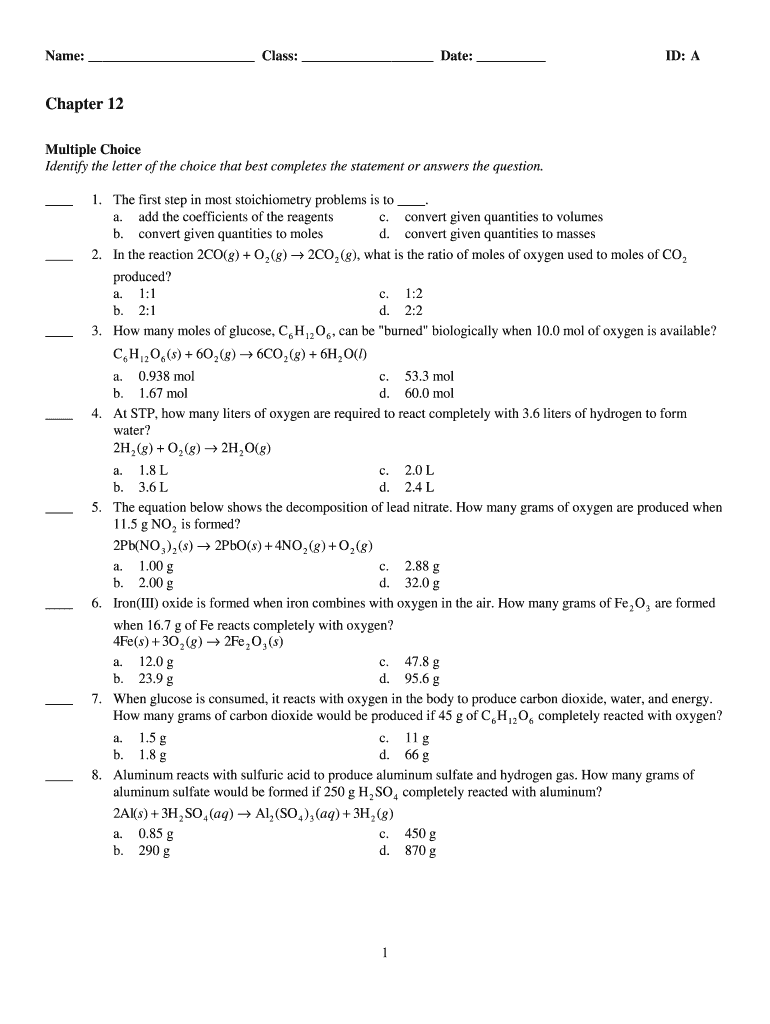 Fillable Online Chapter 12 test - M Lingerfelts Blog Fax Email Print ...