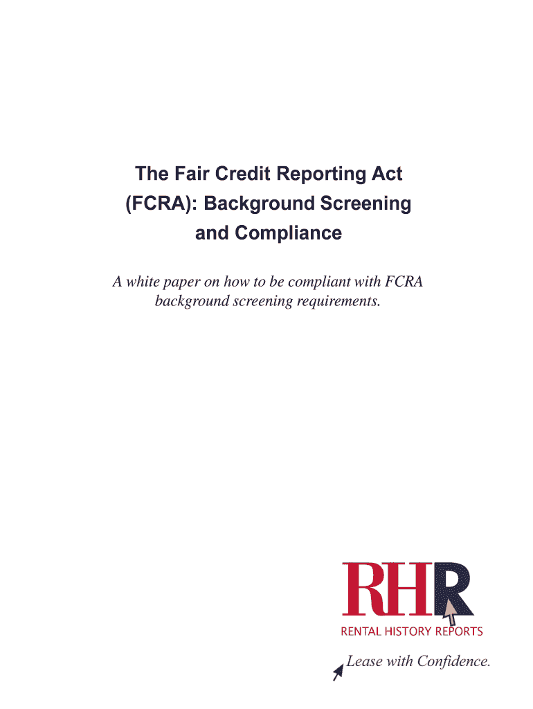 Fillable Online (FCRA): Background Screening Fax Email Print - pdfFiller