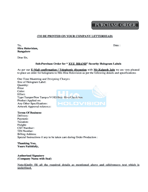 Fillable Online (TO BE PRINTED ON YOUR COMPANY LETTERHEAD) Fax Email ...