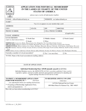 Fillable Online aic ladiesofcharity APPLICATION FOR INDIVIDUAL ...