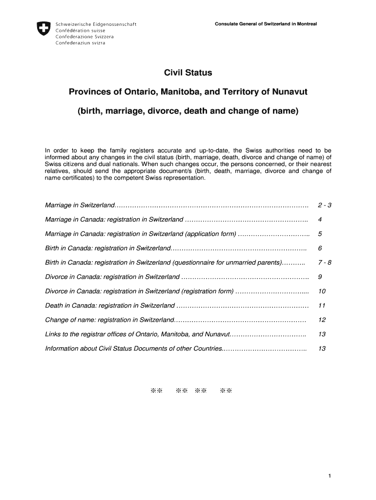 Fillable Online Civil status documents ON MB Nunavut.docx Fax Email ...