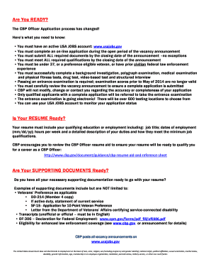 Fillable Online The CBP Officer Application process has changed Fax ...