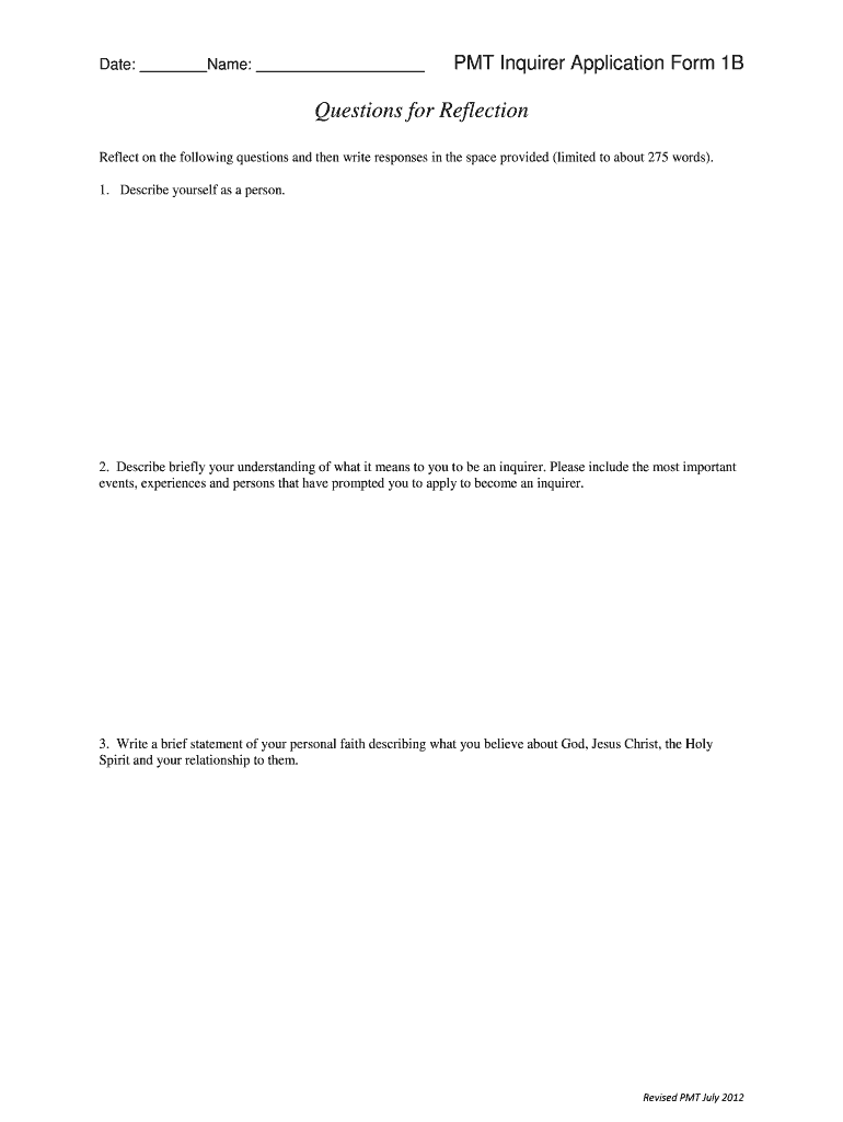 Fillable Online presbyterymiddletennessee Questions for Reflection ...