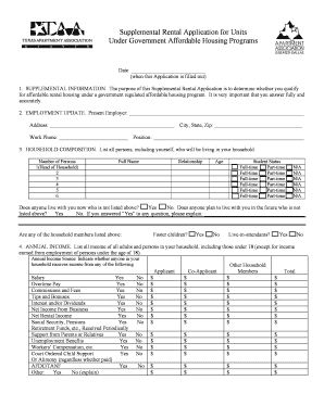 Fillable Online landingsofcarrier Supplemental Rental Application for ...