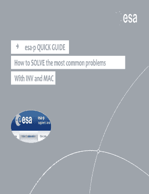 Fillable Online esa-p QUICK GUIDE Fax Email Print - pdfFiller