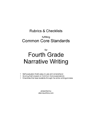 Fillable Online For Fourth Grade Narrative Writing - All Write with Me ...