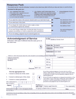 Fillable Online You should read the 'notes for defendant 'attached to ...