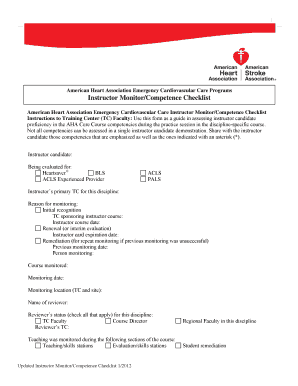 Fillable Online American Heart Association Emergency Cardiovascular ...