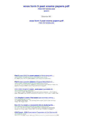Fillable Online Ecos form 5 past exams papers - Bing - riverside ...