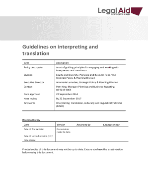 Fillable Online Guidelines on interpreting and Fax Email Print - pdfFiller