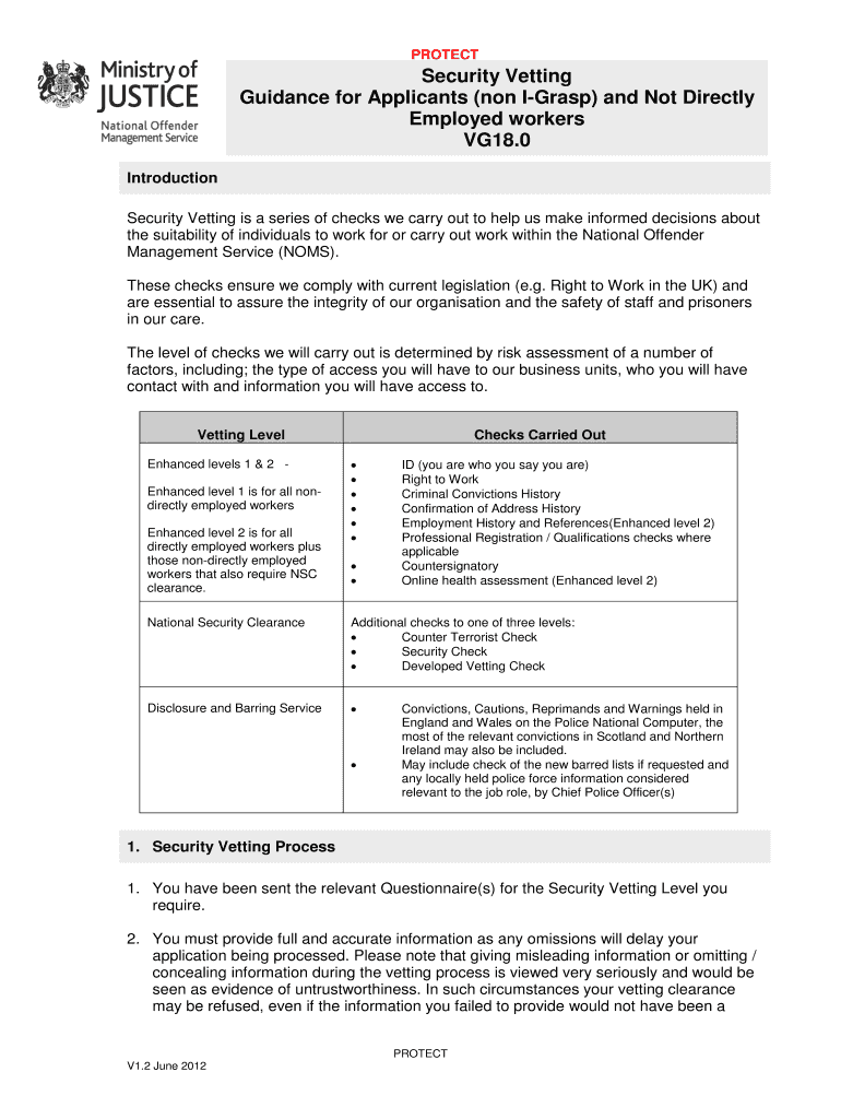 Fillable Online Security Vetting Fax Email Print - pdfFiller