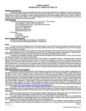 Fillable Online CIRRO ENERGY Fax Email Print - pdfFiller