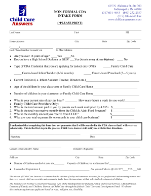 Fillable Online PLEASE PRINT - Child Care Answers Fax Email Print ...