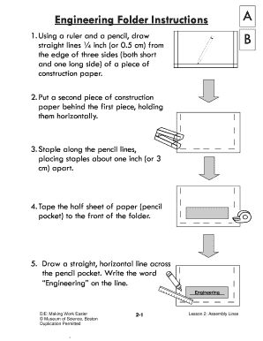 Fillable Online eie Engineering Folder Instructions A B - Museum of ...