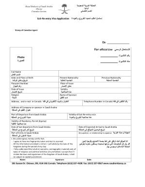 Fillable Online Royal Embassy of Saudi Arabia Ottawa Consular Section ...