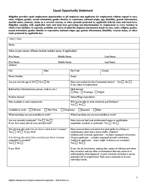 Fillable Online Employment Application. Employment Aplication Fax Email ...