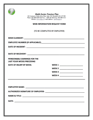 Fillable Online WSIB FORM.doc Fax Email Print - pdfFiller