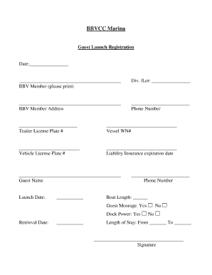 Fillable Online BBVCC Marina Fax Email Print - pdfFiller