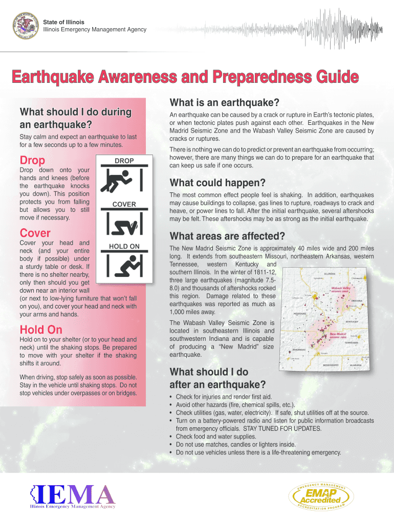 Fillable Online Earthquake Awareness and Preparedness Guide Fax Email ...
