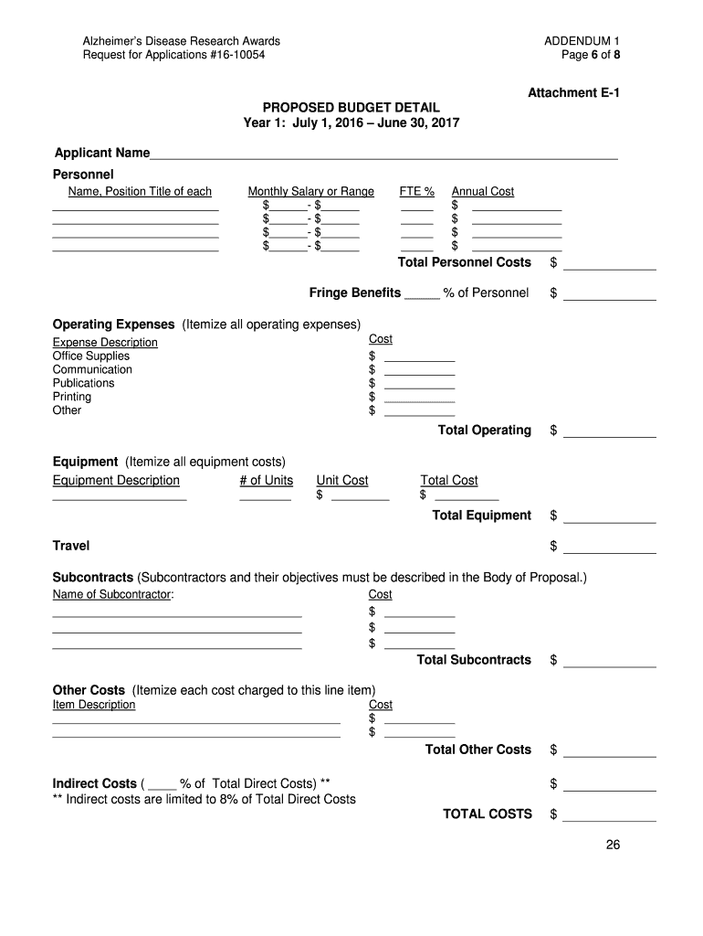Fillable Online cdph ca RFA 16-10054 ADDENDUMS Fax Email Print - pdfFiller