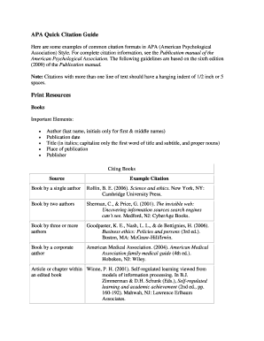 Fillable Online APA Quick Citation Guide Fax Email Print - pdfFiller