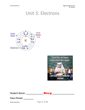 Fillable Online svcsd Unit 5 Electrons-Key Mr Murdoch Unit 5 Electrons - svcsd Fax Email Print ...