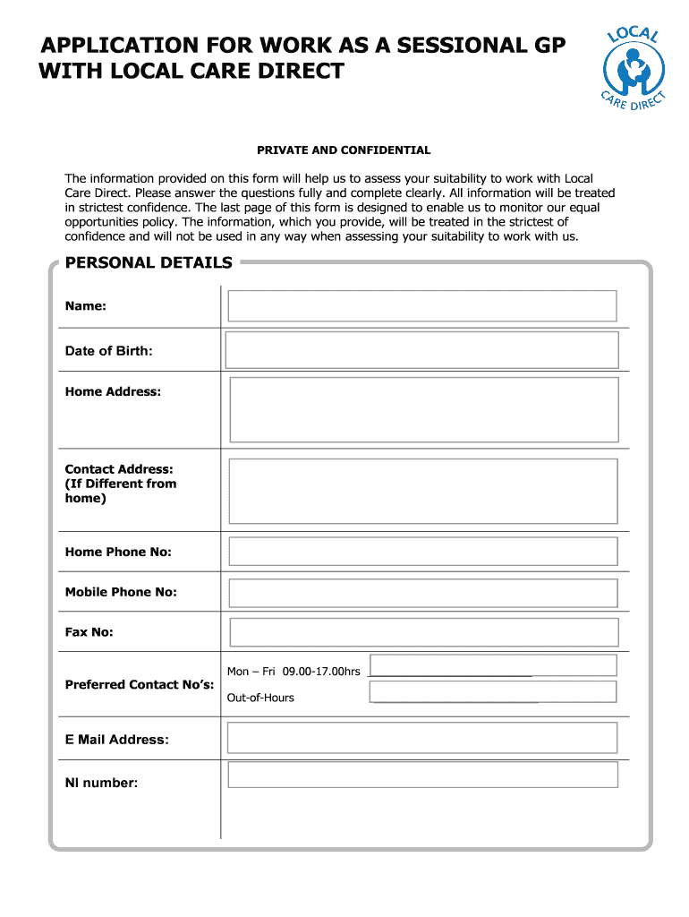 Fillable Online localcaredirect 02. Application form.doc Fax Email ...