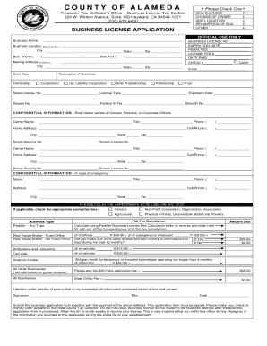 Fillable Online co alameda ca TreasurerTax Collectors Office Business ...