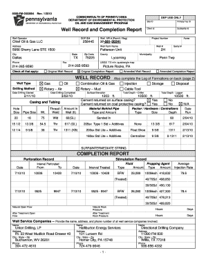 Fillable Online OIL AND GAS MANAGEMENT PROGRAM Well Record and ...