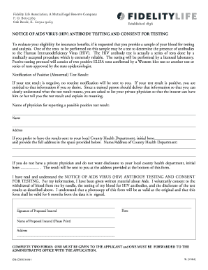 Fillable Online Fidelity Life Association, A Mutual Legal Reserve ...